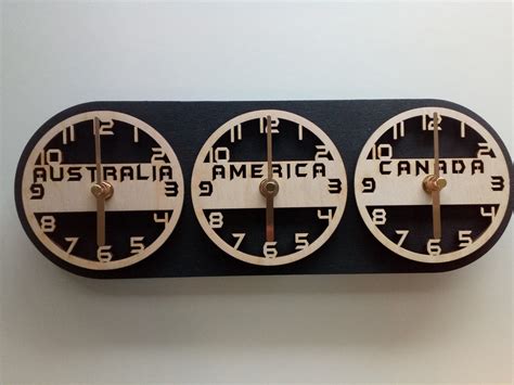 Time Zone Wall Clock City State Country Sign World Clock Etsy