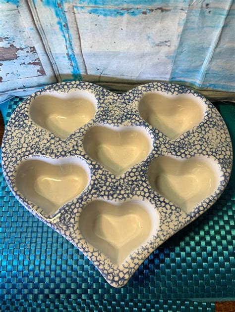 Heart Shaped Muffins Ceramic Stoneware Muffin Baking Dish In Etsy
