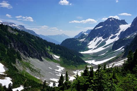 The View From Cascade Pass In North Cascades National Park Glacier In