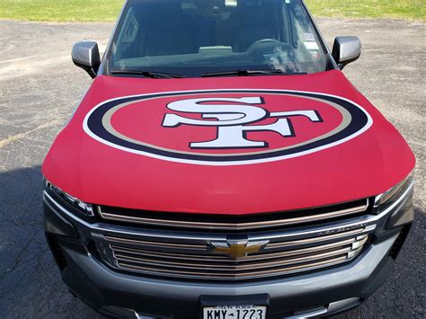 49ers Car Hood Cover Nfl Tailgating Flag T 49ers Fans Ts