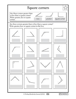 Finding Square Corners 5 2nd Grade 3rd Grade 4th Grade Math