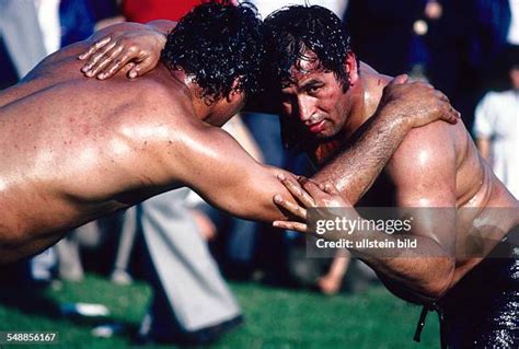 Oil Wrestling Photos And Premium High Res Pictures Getty Images