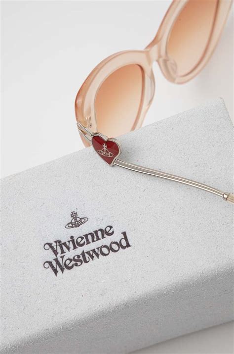 Vivienne Westwood Okulary Przeciwsłoneczne Damskie Kolor Beżowy