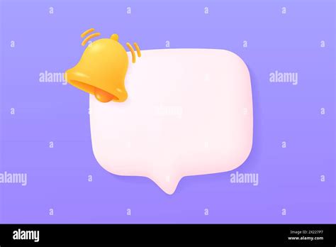 Three Dimensional Notification Bell Loud Notification Of New Event On
