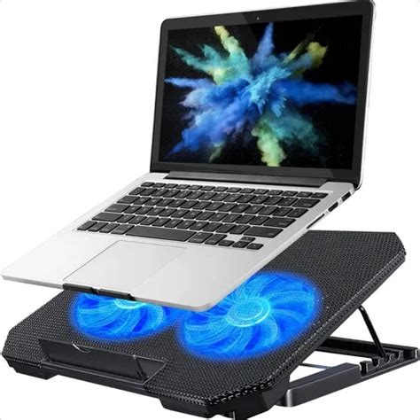 Suporte Base Para Notebook Até 17 Polegadas C Led 2 Coolers Parcelamento Sem Juros