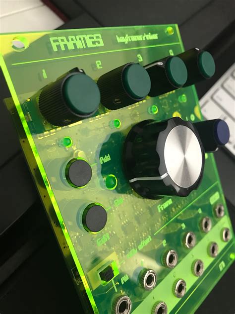 Matrixsynth Mutable Instruments Frames W Custom Green Acrylic Faceplate