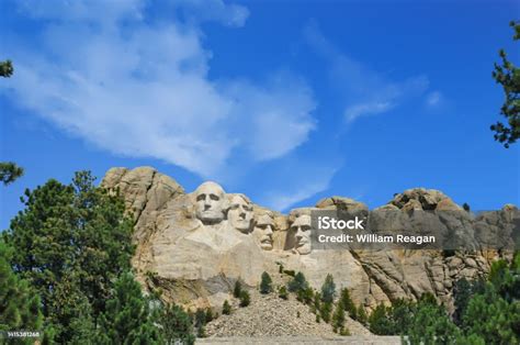 Monumen Nasional Gunung Rushmorekota Cepat Dakota Selatan Foto Stok