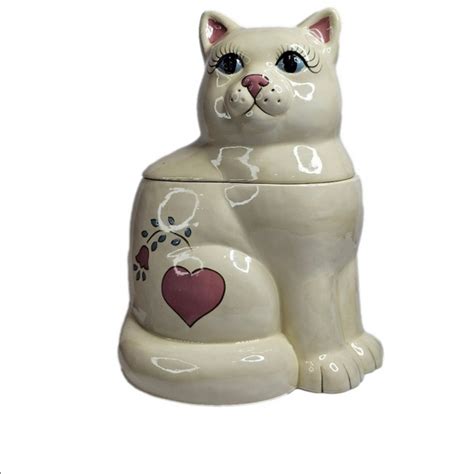 Kitchen Vintage 198s Ceramic Cat Cookie Jar Poshmark