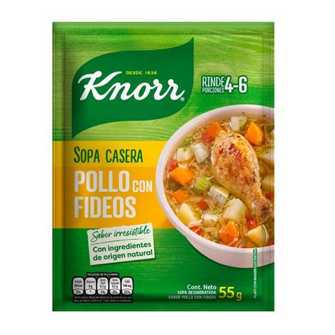 Comprar Sopa Knorr De Pollo Con Fideos En Sobre 55 G Walmart