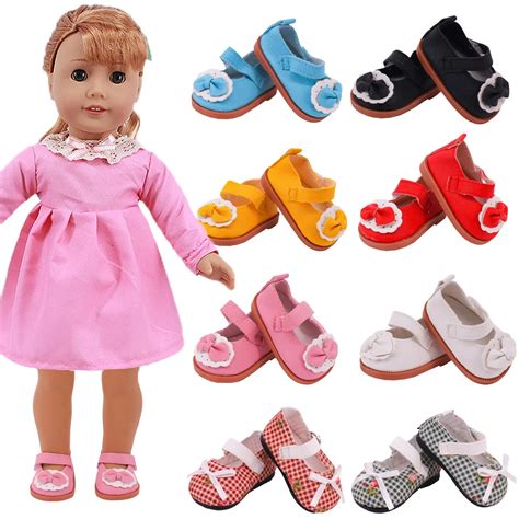 7cm Handmade Bow Princess Shoes Casual Shoes Sneakers For 18 American