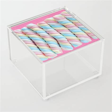 Rainbow Marshmallow Candy Acrylic Box Acrylic Box Acrylic Small