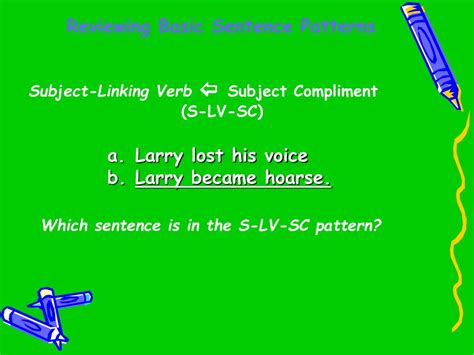 Ppt Reviewing Basic Sentence Patterns Powerpoint Presentation Free
