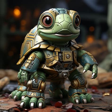 Premium Photo 3d Robot Turtle