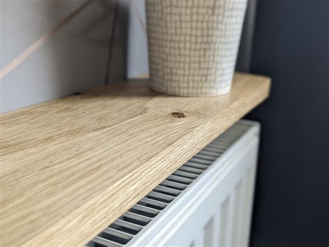 Easy Fit Solid Oak Radiator Shelf Wood N Pegs
