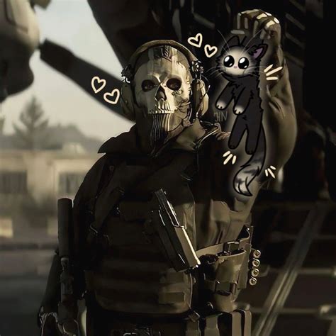 Ghost With Silly Kitten Call Of Duty Ghosts Cod Memes Call Of Duty
