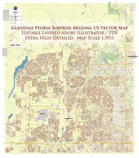 U S Map Of Glendale Arizona Large Detailed Map Of Glendale