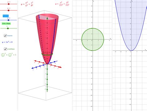 Elliptic Paraboloid Geogebra