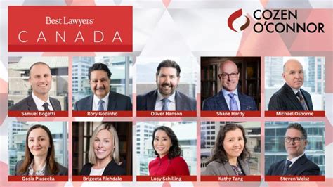 Ten Cozen Oconnor Attorneys Named Best Lawyers And Ones To Watch In Canada Cathi Cozen