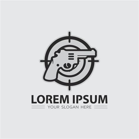 Gun Logo Icon And Tactical Design Guns Illustration 43404127 Vector Art