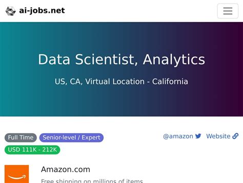 Hiring Data Scientist Analytics In Us Ca Virtual Location California Raimljobs