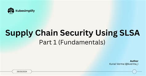 Supply Chain Security Using Slsa Part 1 Fundamentals
