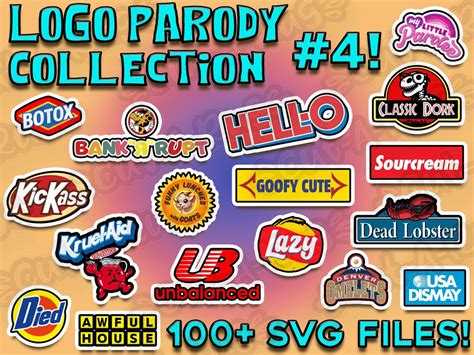 Parody Logos Collection 4 150 Svg Files Instant Download Bundle