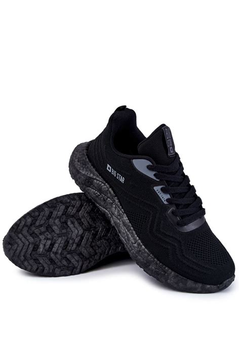 Lekkie Męskie Buty Sportowe Big Star Kk174018 Czarne