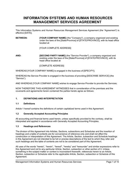 Managed Services Agreement Template