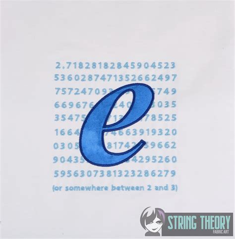 Eulers Number String Theory Fabric Art