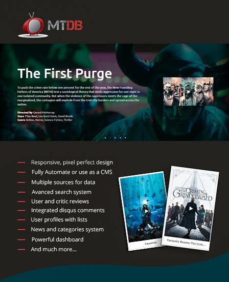 Mtdb Php Script For Movie And Tv Shows Sites Inkthemes