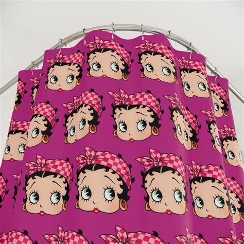 Vintage Style Betty Boop Shower Curtain Cute Bath Decor Fun Bathroom