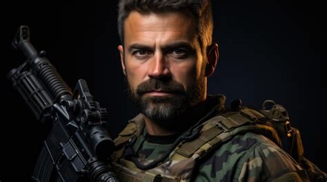 Premium Ai Image Privatesecurityservicecontractorincamouflageunifor