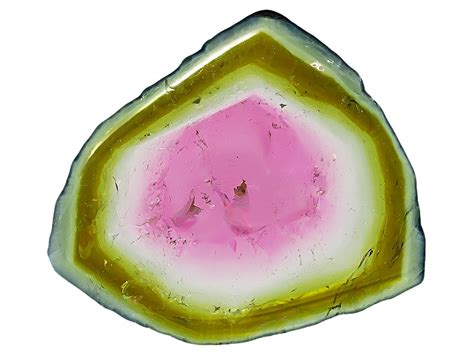 Watermelon Tourmaline Free Form Slice 300ct Tw094 Watermelon