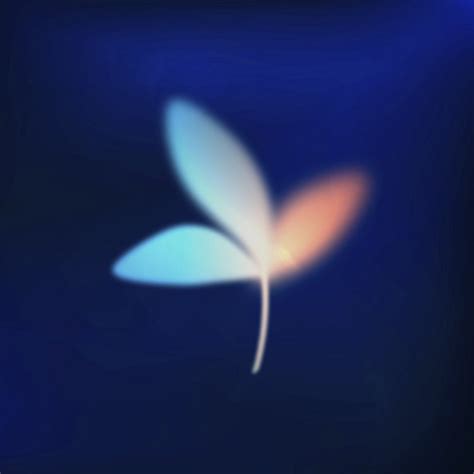 Gradient Leaf Nature Sticker Blue Premium Vector Rawpixel
