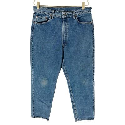 Levis 554 Jeans Mens 36 X 34 Blue Relaxed Straight Vintage 90s Usa