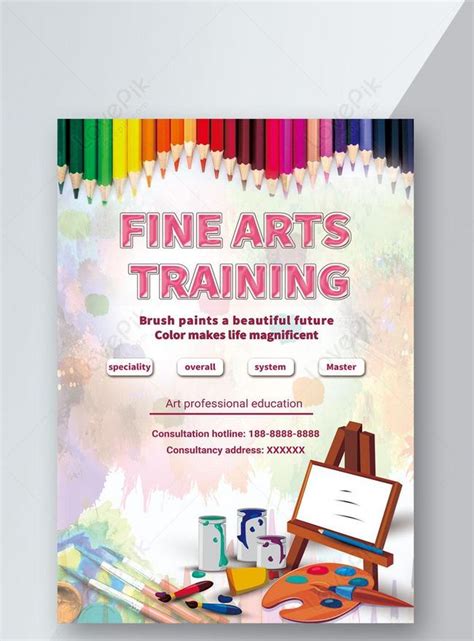 Creative Leaflet For Art Education Template Imagepicture Free Download
