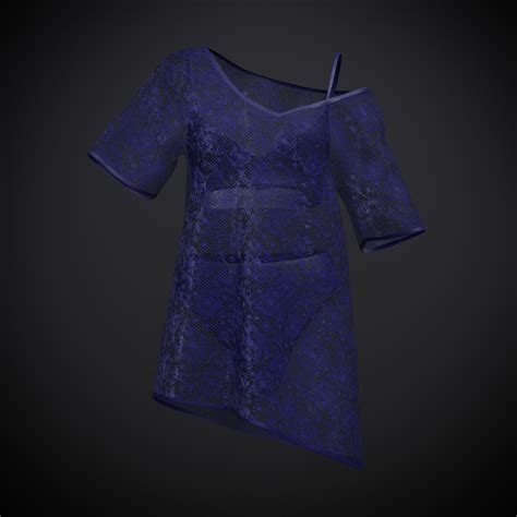 3d Model Female Sexy Swimsuit Outfit Bikini And Sheer Top