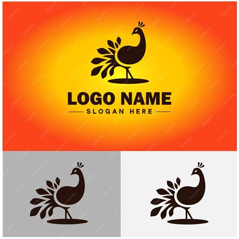 Premium Vector Peacock Logo Luxury Style Icon Company Brand Business Peacock Logo Template