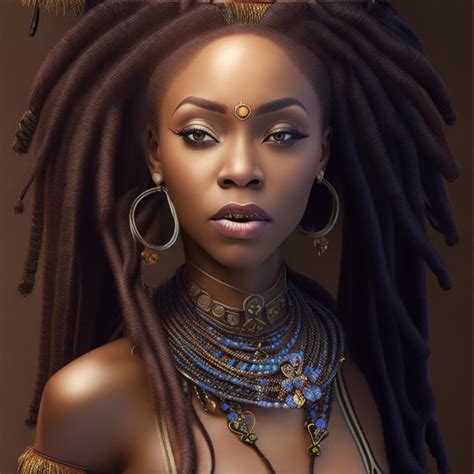 Default A Woman With Dreadlocks And A Brown Dress By Giugus46 On Deviantart