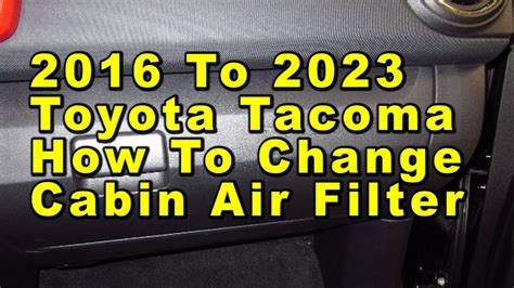 1st Gen Tacoma Cabin Air Filter