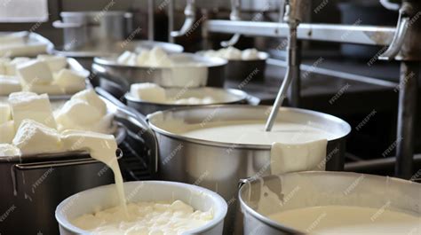 Premium Photo On The Processing Table The Whey Is Separated