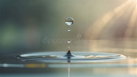 A Drop Of Water Falling Into A Pool Of Water Stock Illustration