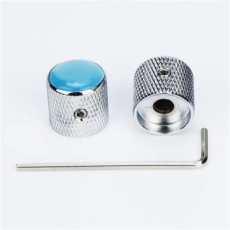 Ovsal 2pcs Electric Bass Guitar Knobs Synthetic Cats Eye