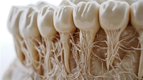 Human Teeth Anatomy A Closeup View Of Roots Premium Ai Generated Image