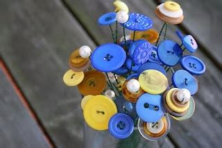 Button Flowers Button Bouquet Button Crafts Diy Buttons