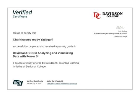 Powerbi Datavisualization Dataanalytics Edx Davidsoncollege