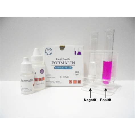 Jual Test Kit Formalin Alat Uji Cepat Pengawet Formaldehida 100 Test