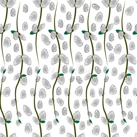 Seamless Willow Pattern Stock Vector Illustration Of Willow 110749708