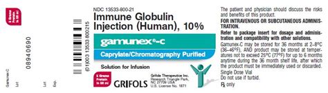 Gamunex C Fda Prescribing Information Side Effects And Uses