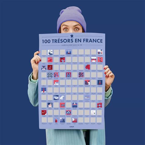 Poster à Gratter 100 Trésors De France à Découvrir